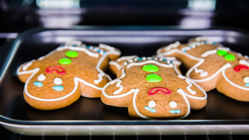 Baking Gingerbread Man In The Oven Cooking In The Oven Stock Footage Baking Gingerbread Man In The Oven Cooking In The Oven Stock Footage
