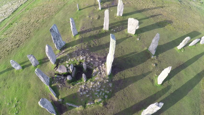 Aerial View Of The Callanish Standing Stones, Callanish, Isle Of Lewis ...