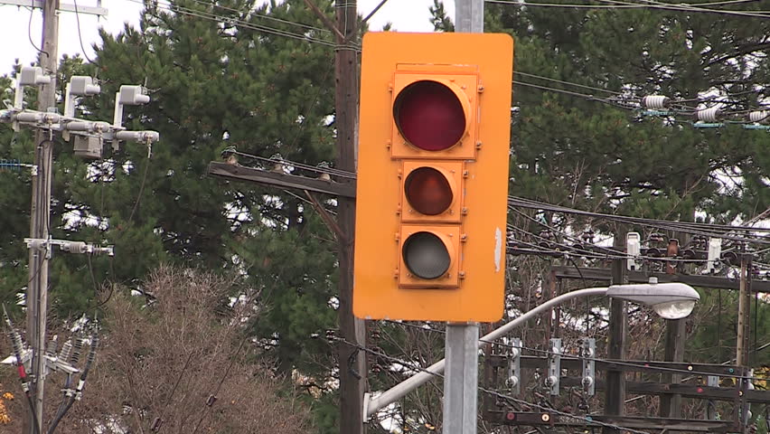 Toronto, Ontario, Canada November 2014 Power Outage And Traffic Lights ...