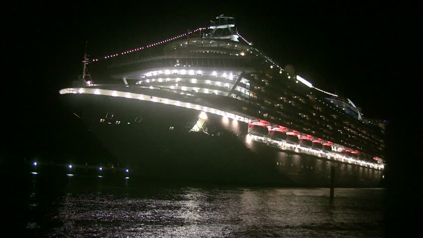 Night View Of Cruise Ship Stock Footage Video 131848 - Shutterstock