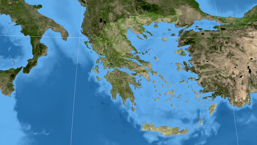 Peloponnisos Region Extruded On The Elevation Map Of Greece. Elevation ...