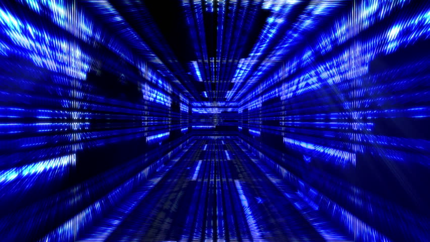 Tunnel Design Digital World Animation In Binary System Stock Footage ...