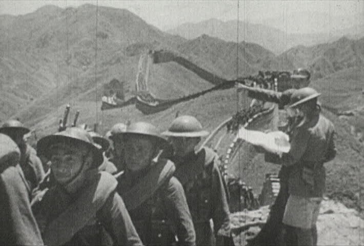 CHINA - CIRCA 1942-1944: World War II, Chinese Soldiers On Wall Of ...