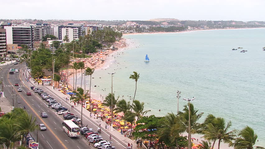 MACEIO, BRAZIL - February 2008: High Angle View Of The Beach In Maceio ...