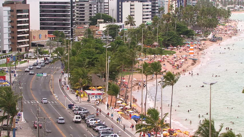 MACEIO, BRAZIL - February 2008: High Angle View Of The Beach In Maceio ...