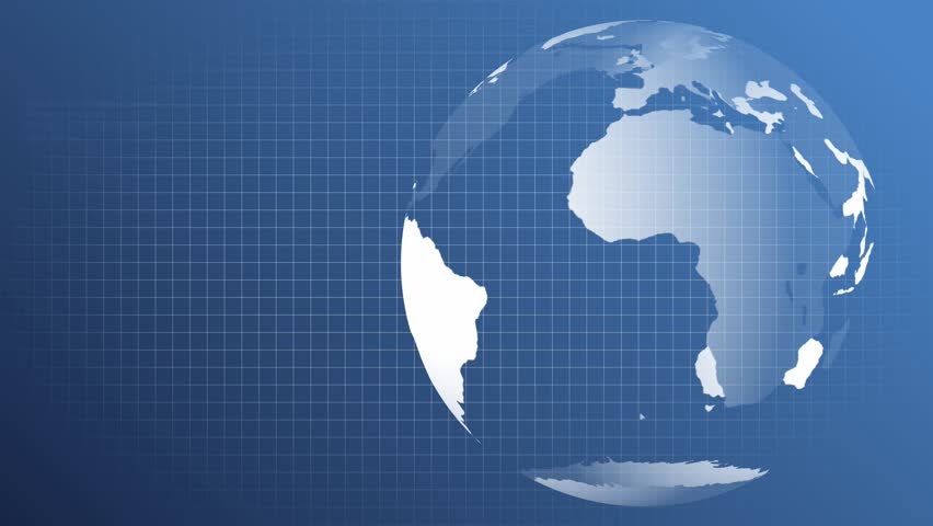 Looping 1080p HD Spinning Globe On A Motion Grid Background. Visit My ...