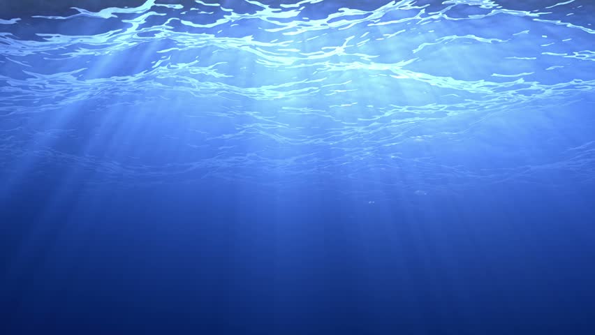 Looped Ocean Surface Seen From Underwater With Fast Moving Camera (hd ...