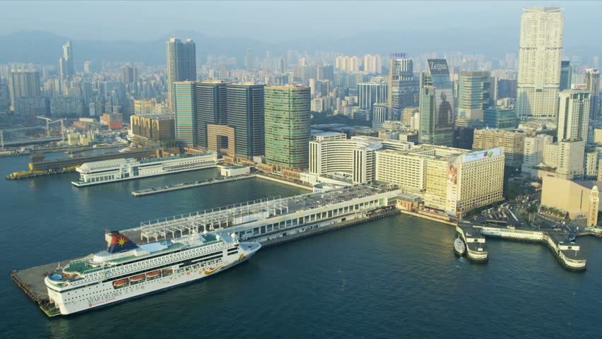 HONG KONG - November 21, 2012: Aerial View Ocean Terminal Kowloon Bay ...