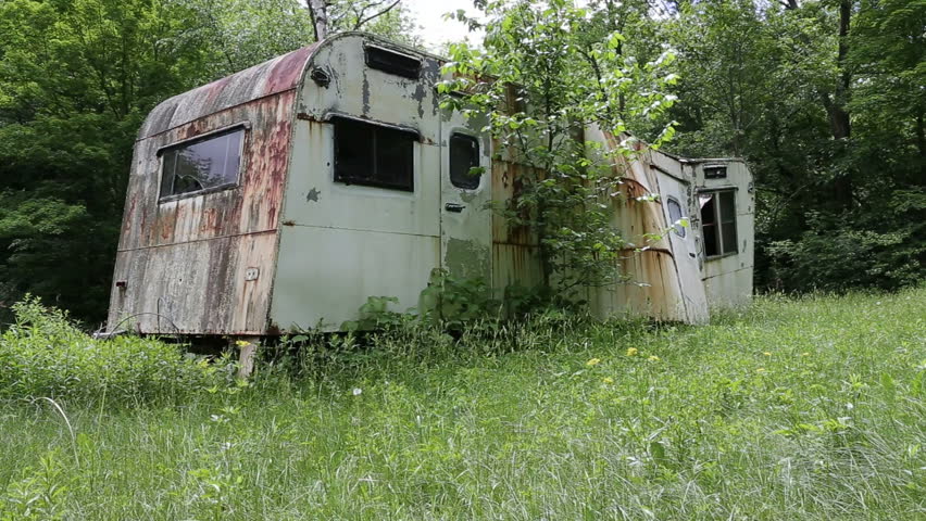 Abandoned Destroyed Trailer Zoom Stock Footage Video 1869994 - Shutterstock