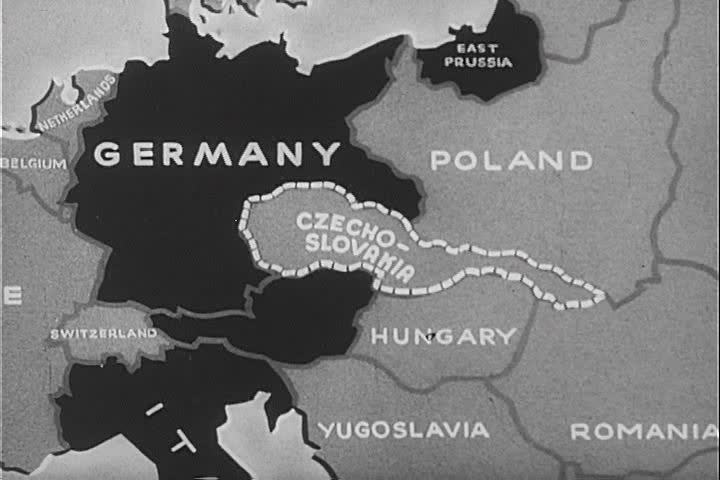 1940s - Hitler Invades Czechoslovakia In World War Two. Stock Footage ...