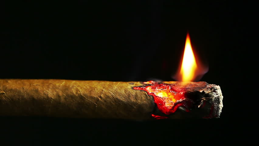 Closeup View Of Burning Cigar, HD 1080 Stock Footage Video 5738144 ...