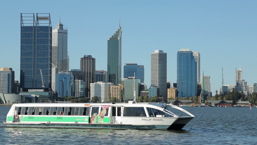 PERTH, WA/AUSTRALIA - FEBRUARY 19, 2014: Phillip Pendal ferry arrives ...