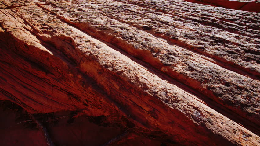 Weathering. Texture Of The Sedimentary Rock. Dolly Shot Stock Footage ...